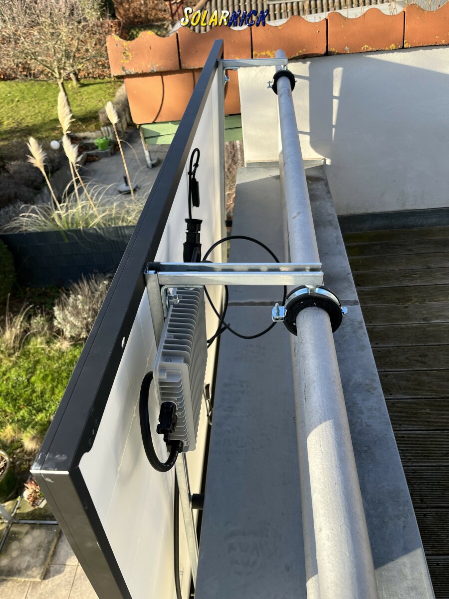 Modulhalterung zur vertikalen Montage am Balkon für 1 Modul, 69,00